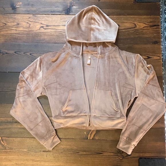 SKIMS | Jackets & Coats | Skims Velour Cropped Jacket Size Womens ...